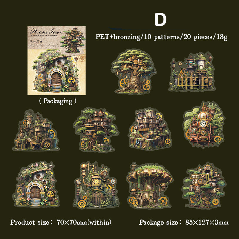 Steam Town Sticker for Junk Journal – ViVi Stationery