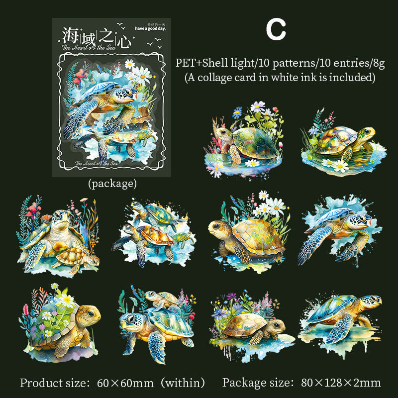 Ocean Theme Sticker for Scrapbooking and Journaling – ViVi Stationery