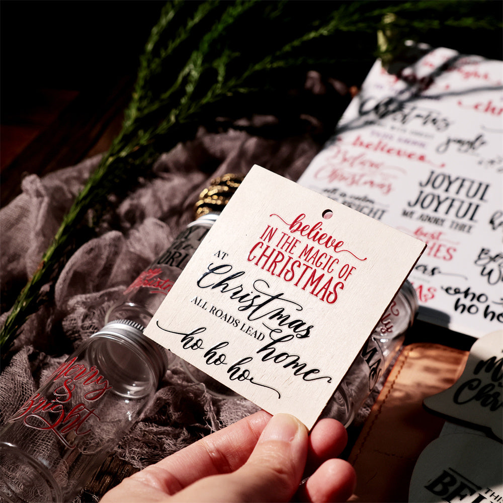 UV DTF Handwritten Christmas Phrases Transfer Stickers – ViVi Stationery