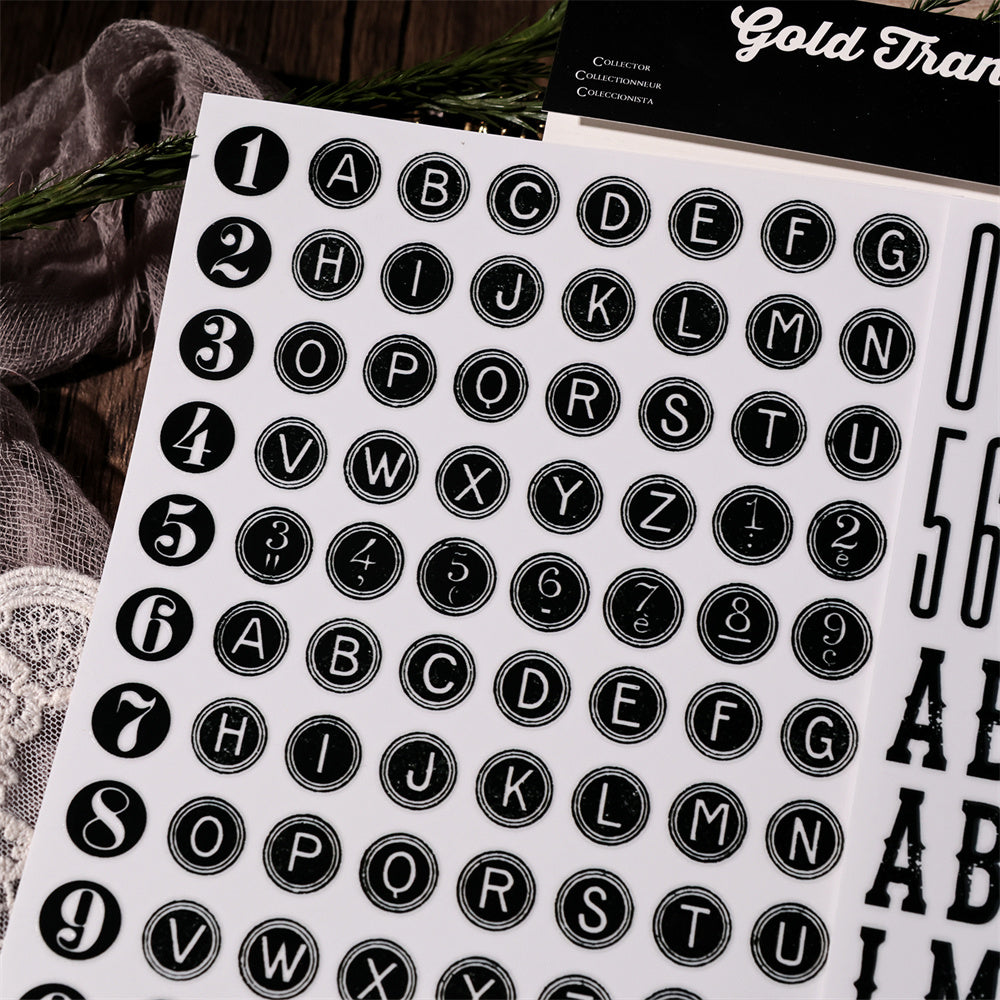 UV DTF Typewriter Letters & Numbers Transfer Stickers – ViVi Stationery