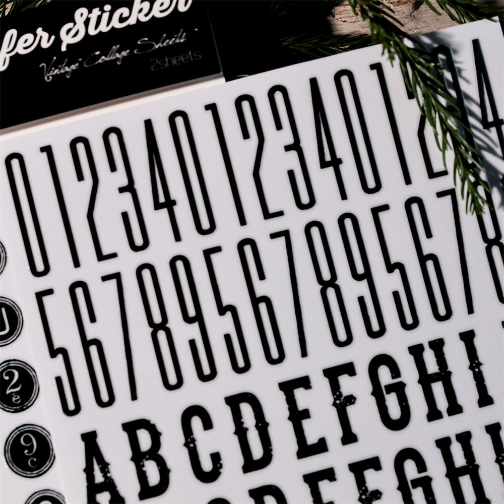 UV DTF Typewriter Letters & Numbers Transfer Stickers – ViVi Stationery