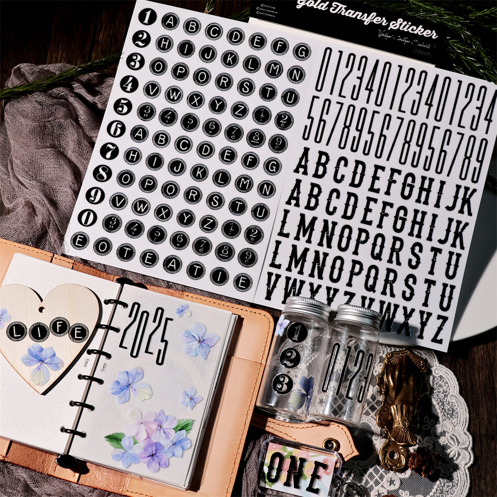 UV DTF Typewriter Letters & Numbers Transfer Stickers – ViVi Stationery