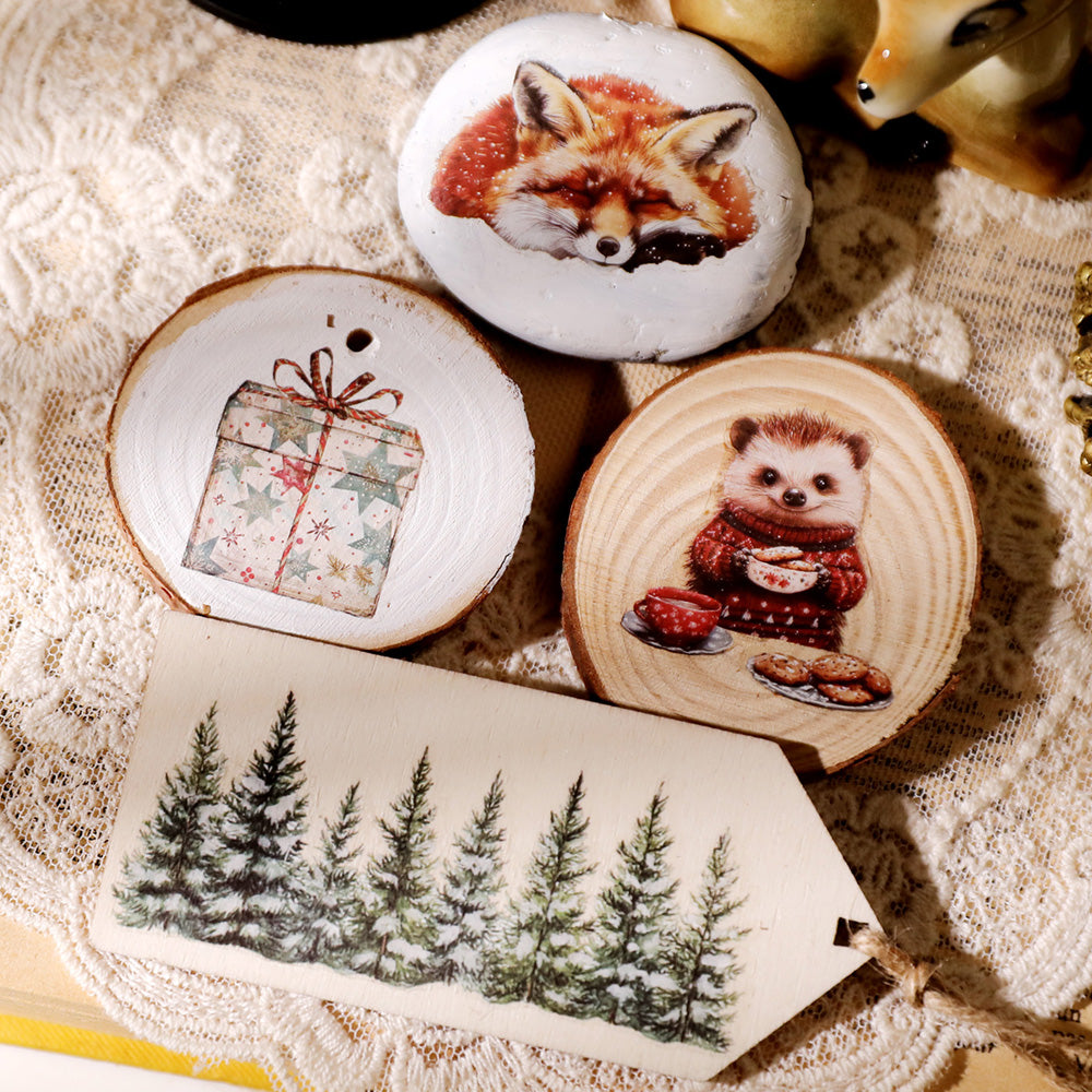 Vintage Christmas Animal Rub on Stickers – ViVi Stationery