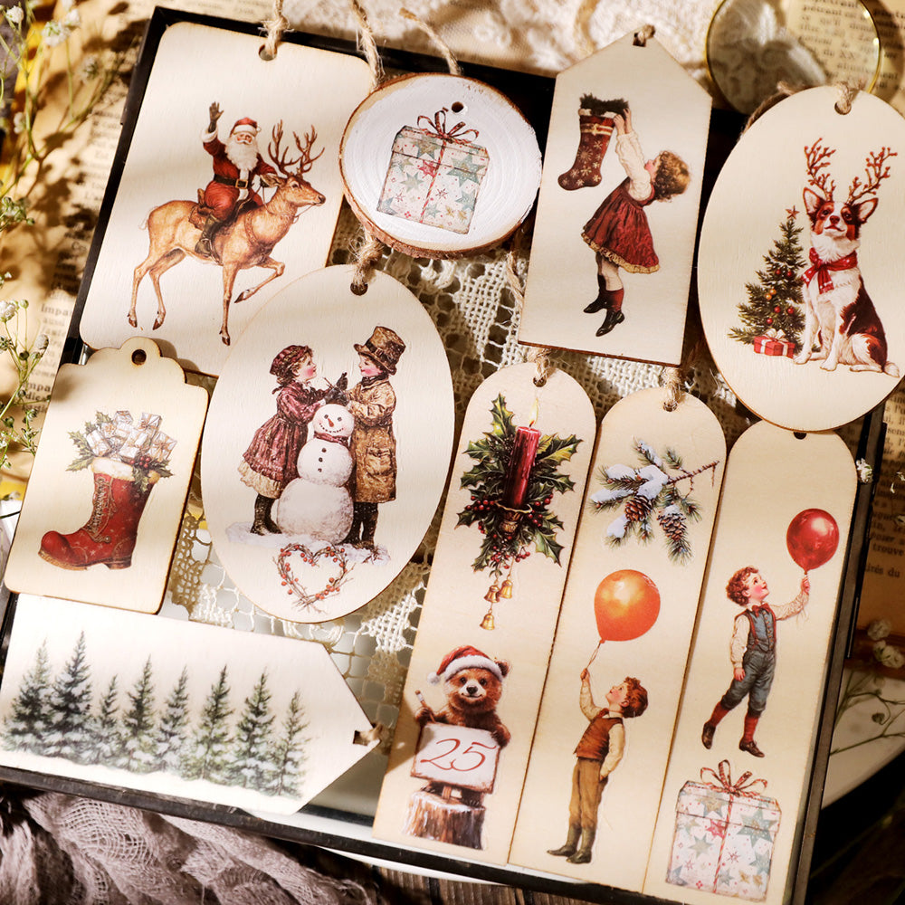 Vintage Christmas Animal Rub on Stickers – ViVi Stationery