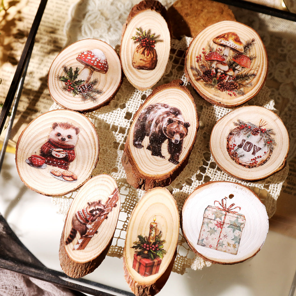 Vintage Christmas Animal Rub on Stickers – ViVi Stationery