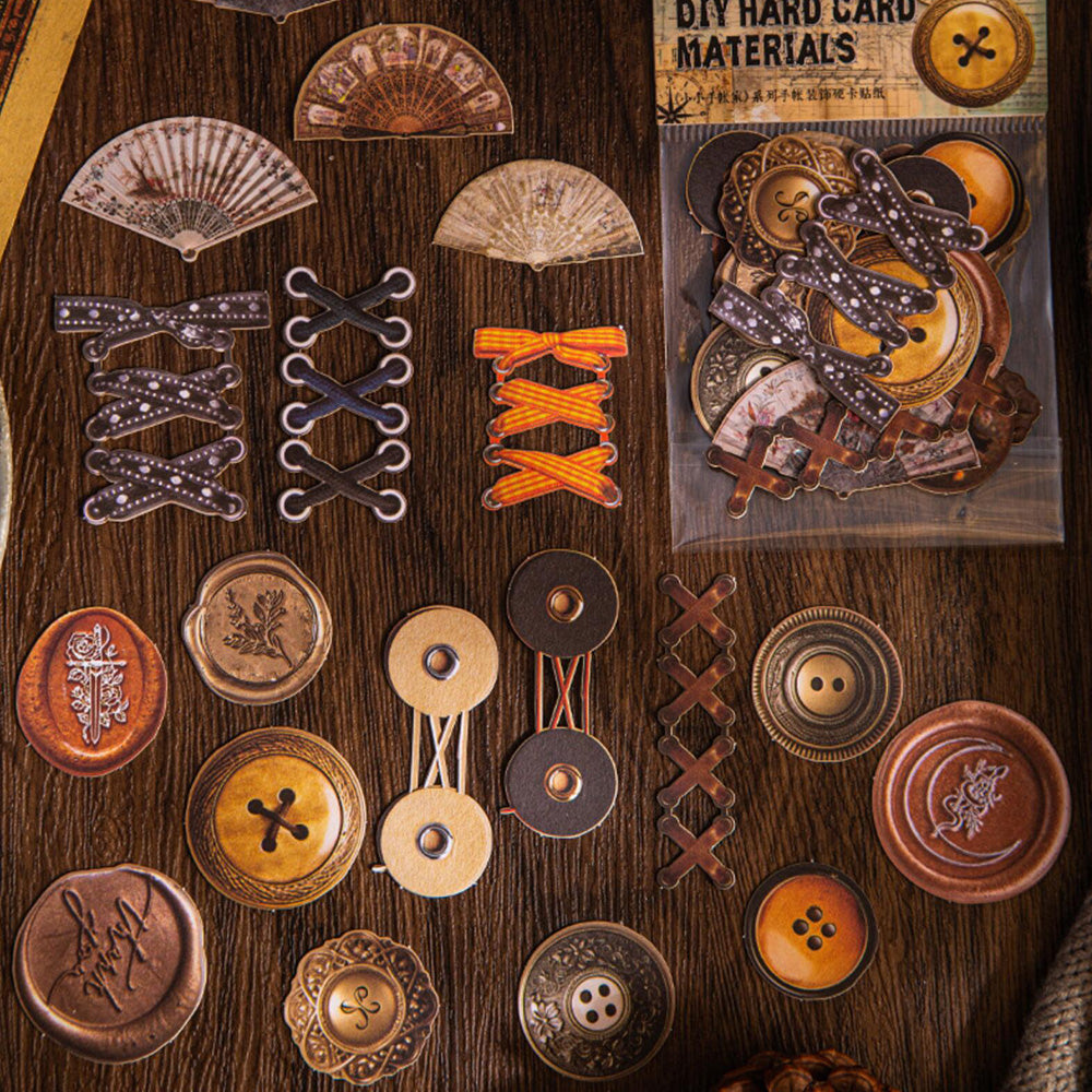 Vintage Items Hard Card Stickers for Junk Journal – ViVi Stationery