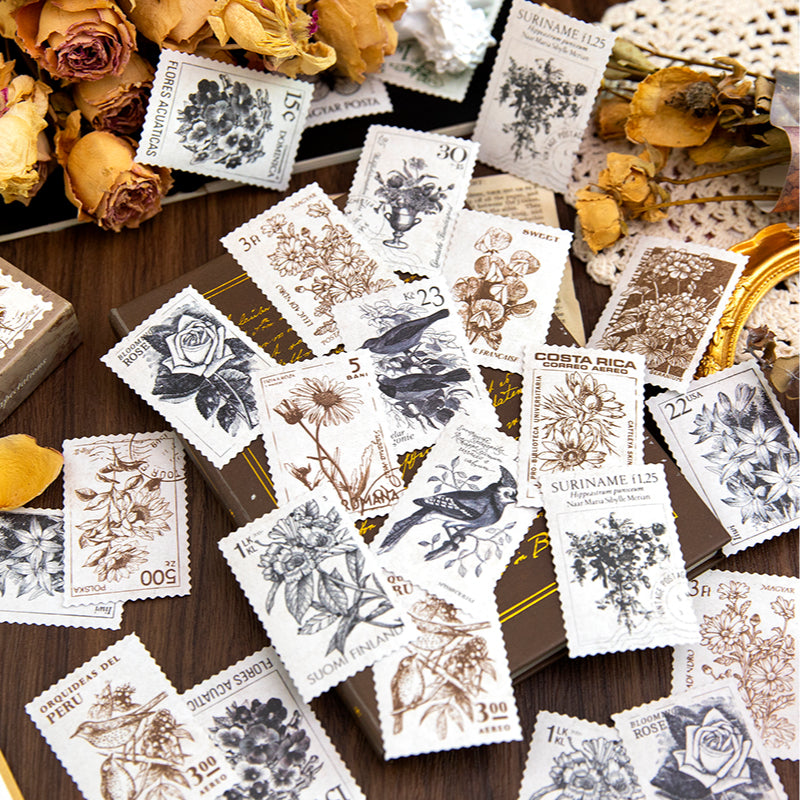 Vintage Stamp Stickers for Scrapbooking and Art Journal – ViVi Stationery