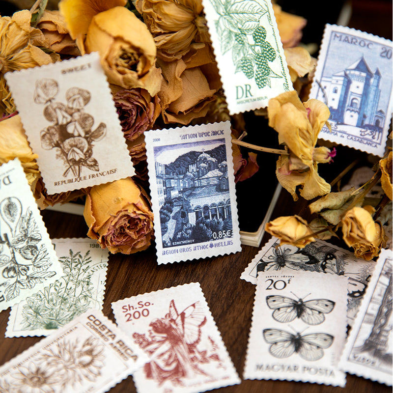 Vintage Stamp Stickers for Scrapbooking and Art Journal – ViVi Stationery