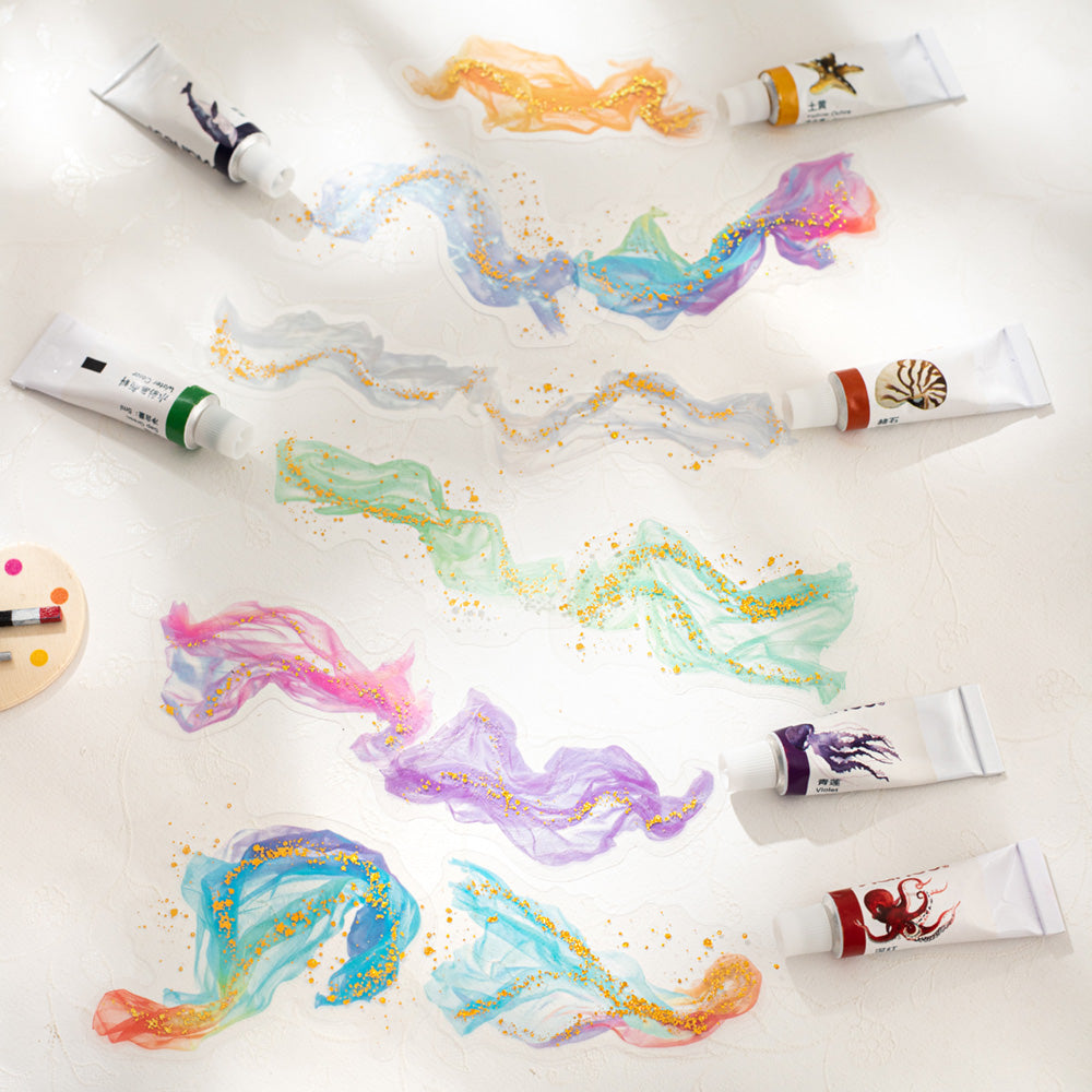 Watercolor Flow Foil Stickers – ViVi Stationery