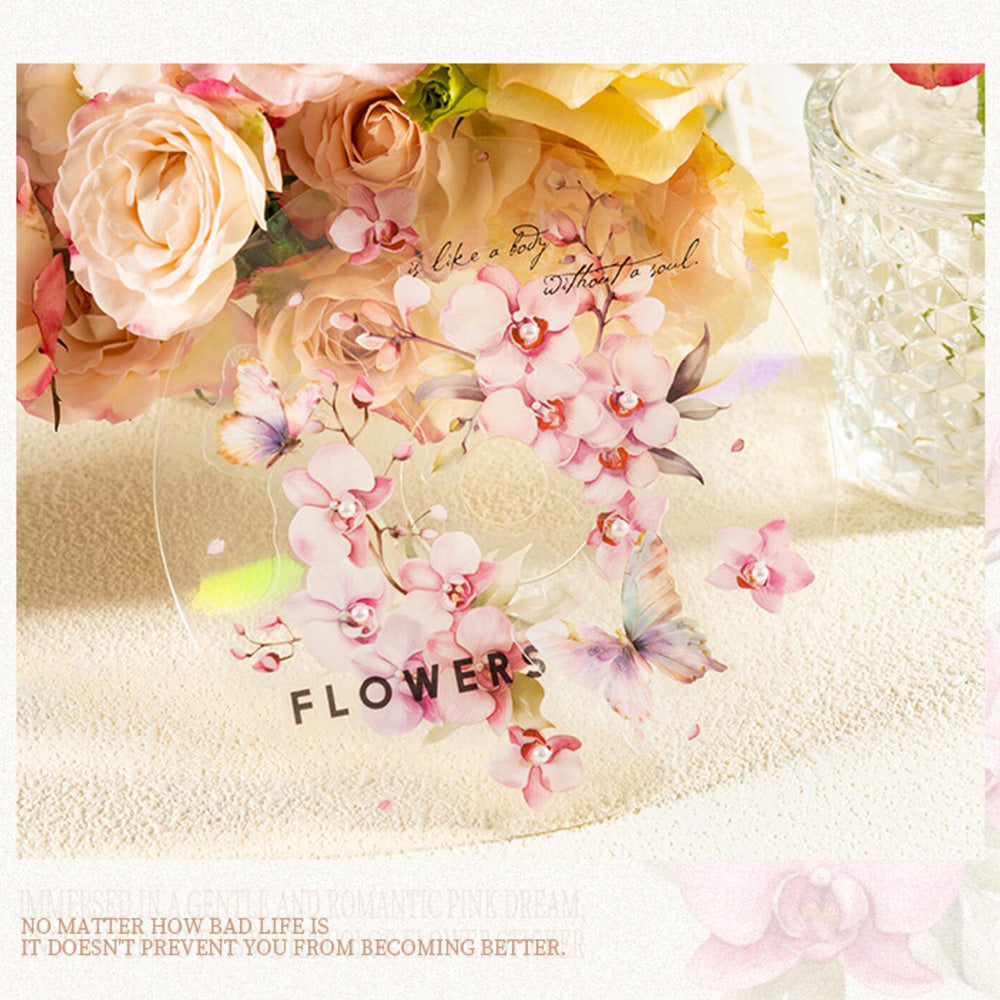 Pink Blooming Flower Sticker – ViVi Stationery