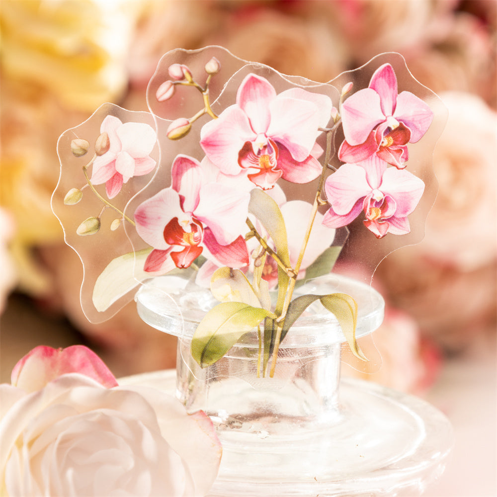 Pink Blooming Flower Sticker – ViVi Stationery