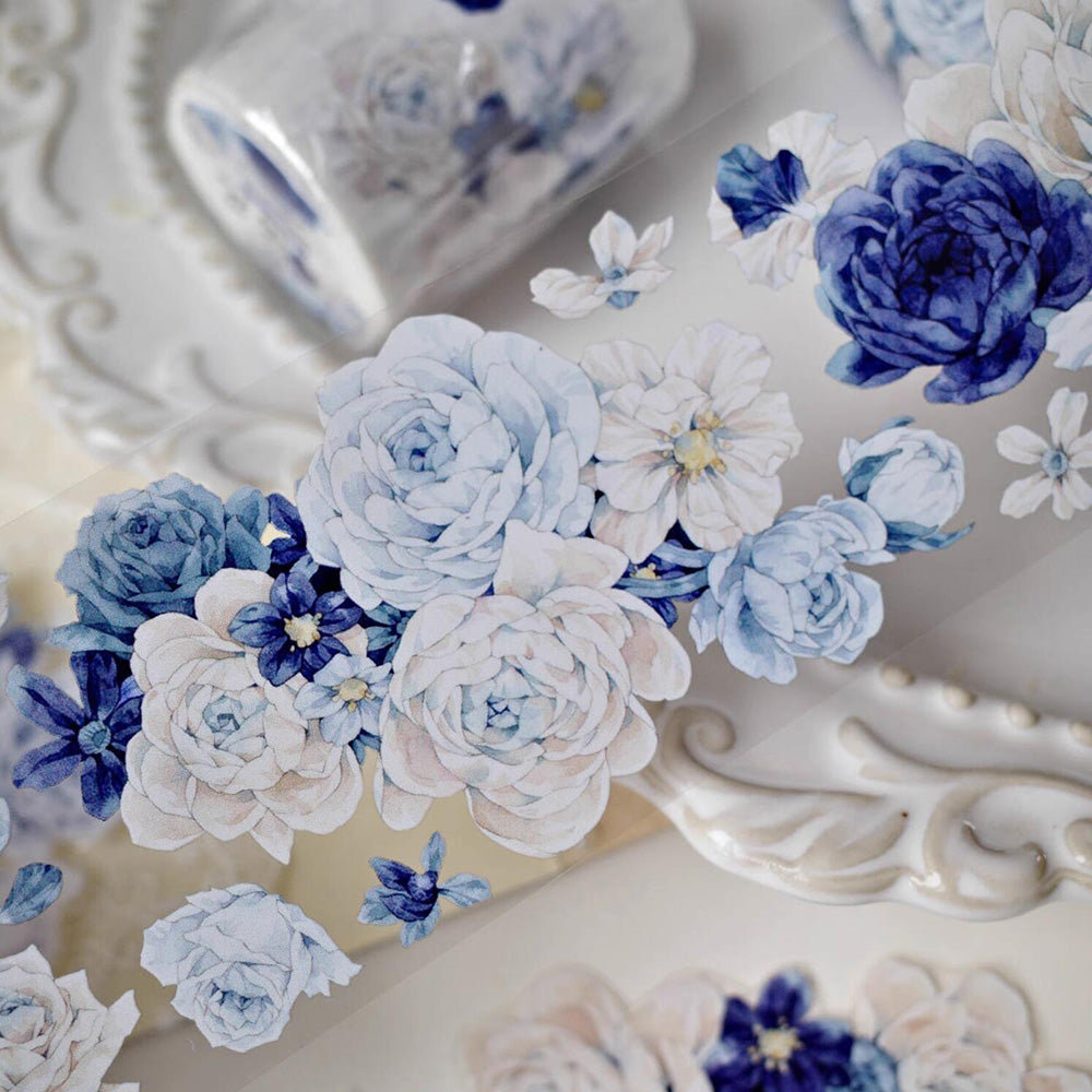 SYH Blue Flower PET Tape – ViVi Stationery
