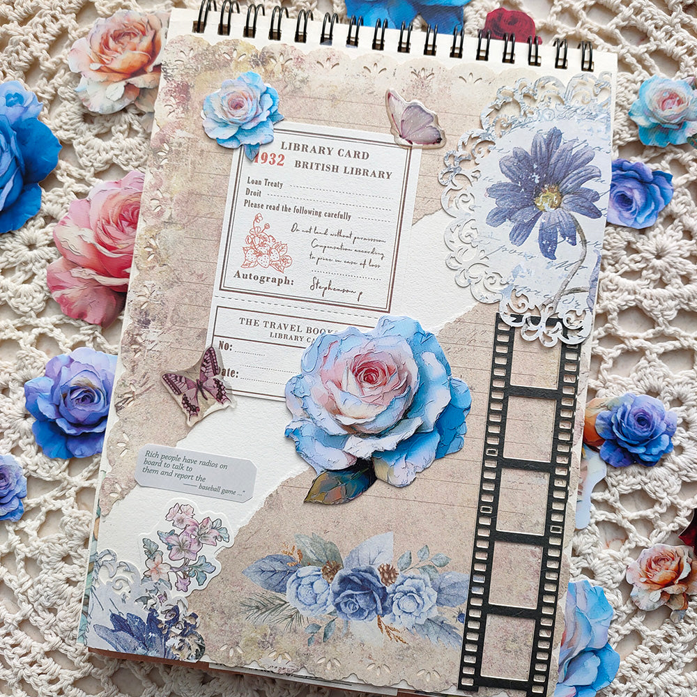 Oil Painting Style Rose Stickers for Art Journal – ViVi Stationery