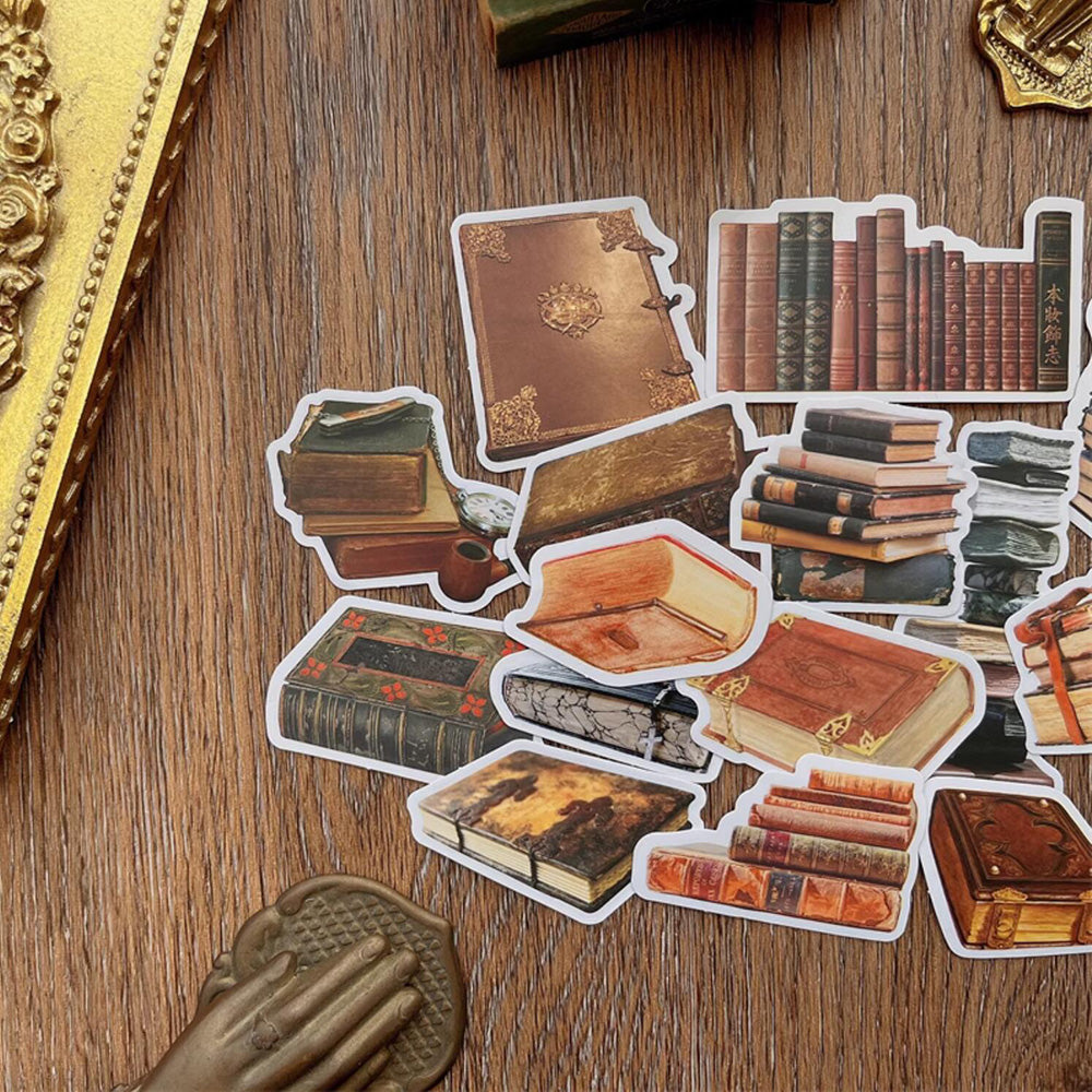 Vintage Book Theme Sticker for Junk Journal – ViVi Stationery
