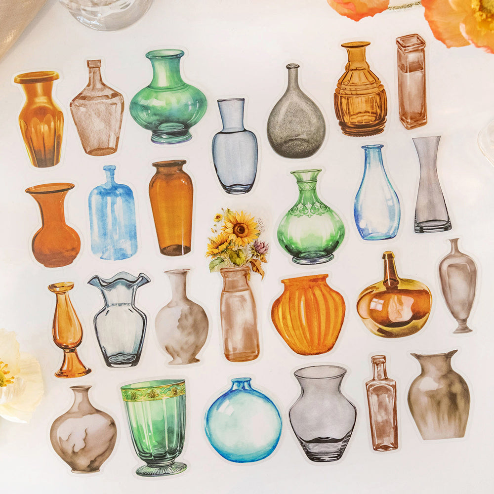 Vase theme stickers for Scrapbooking and Card Making – ViVi Stationery