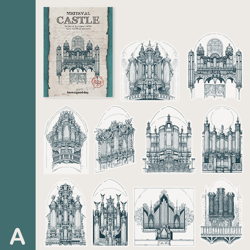 Medieval Castle Vellum Stickers for Junk Journal – ViVi Stationery