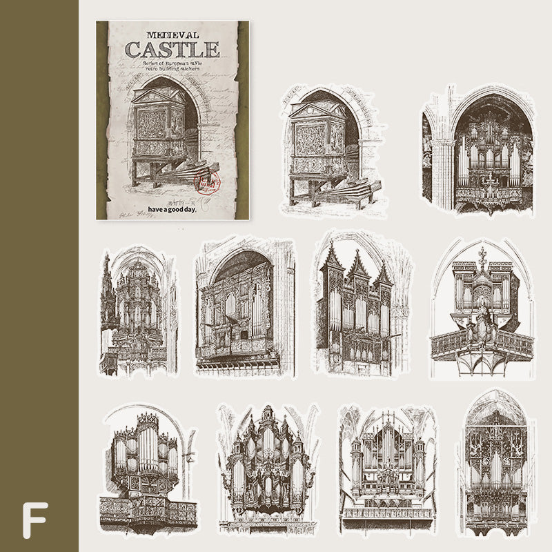Medieval Castle Vellum Stickers for Junk Journal – ViVi Stationery