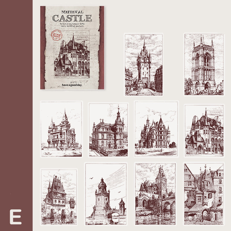 Medieval Castle Vellum Stickers for Junk Journal – ViVi Stationery