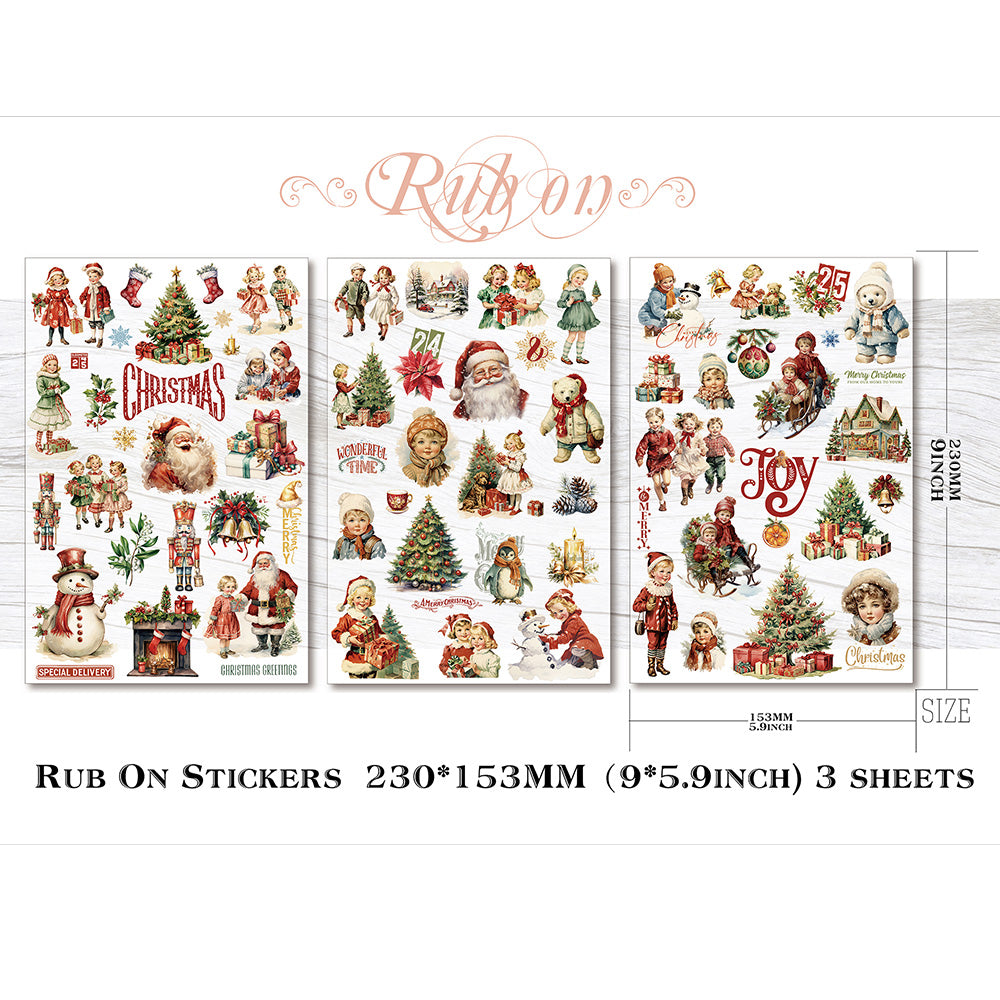 Christmas Rub-on Sticker – ViVi Stationery