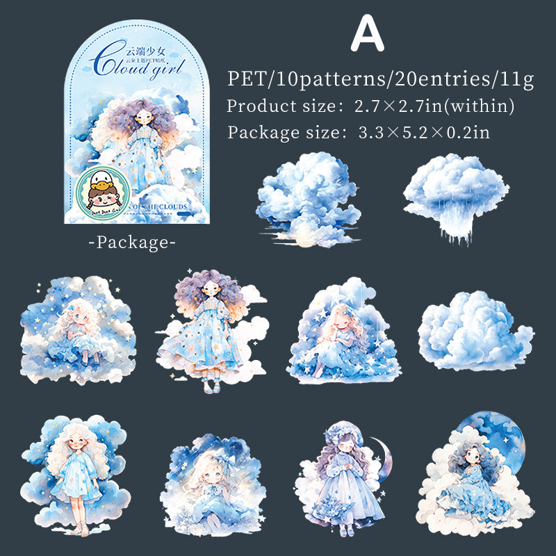 Cloud Girl Sticker – ViVi Stationery
