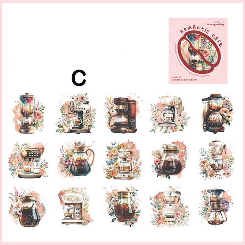 Coffee Theme Stickers for Scrapbooking and Journaling – ViVi Stationery