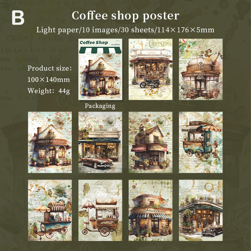 Coffee Shop Scrapbook Paper – ViVi Stationery