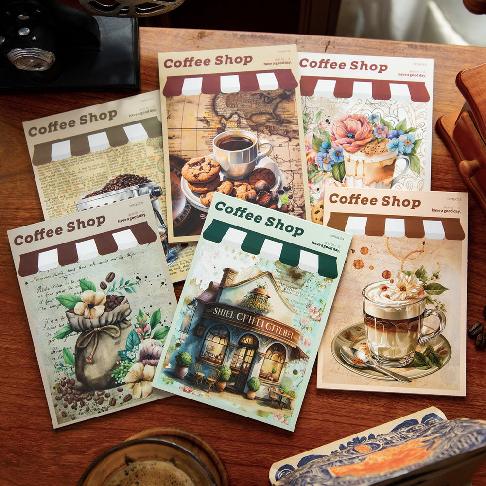 Coffee Shop Scrapbook Paper – ViVi Stationery