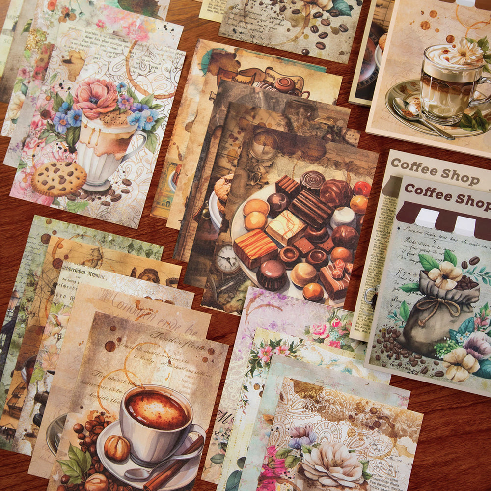 Coffee Shop Scrapbook Paper – ViVi Stationery
