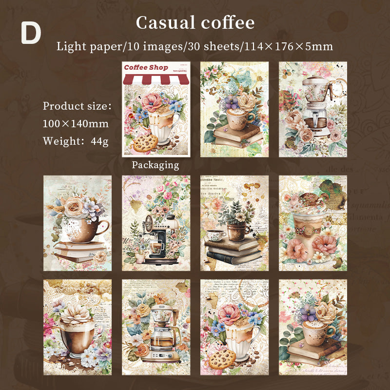Coffee Shop Scrapbook Paper – ViVi Stationery