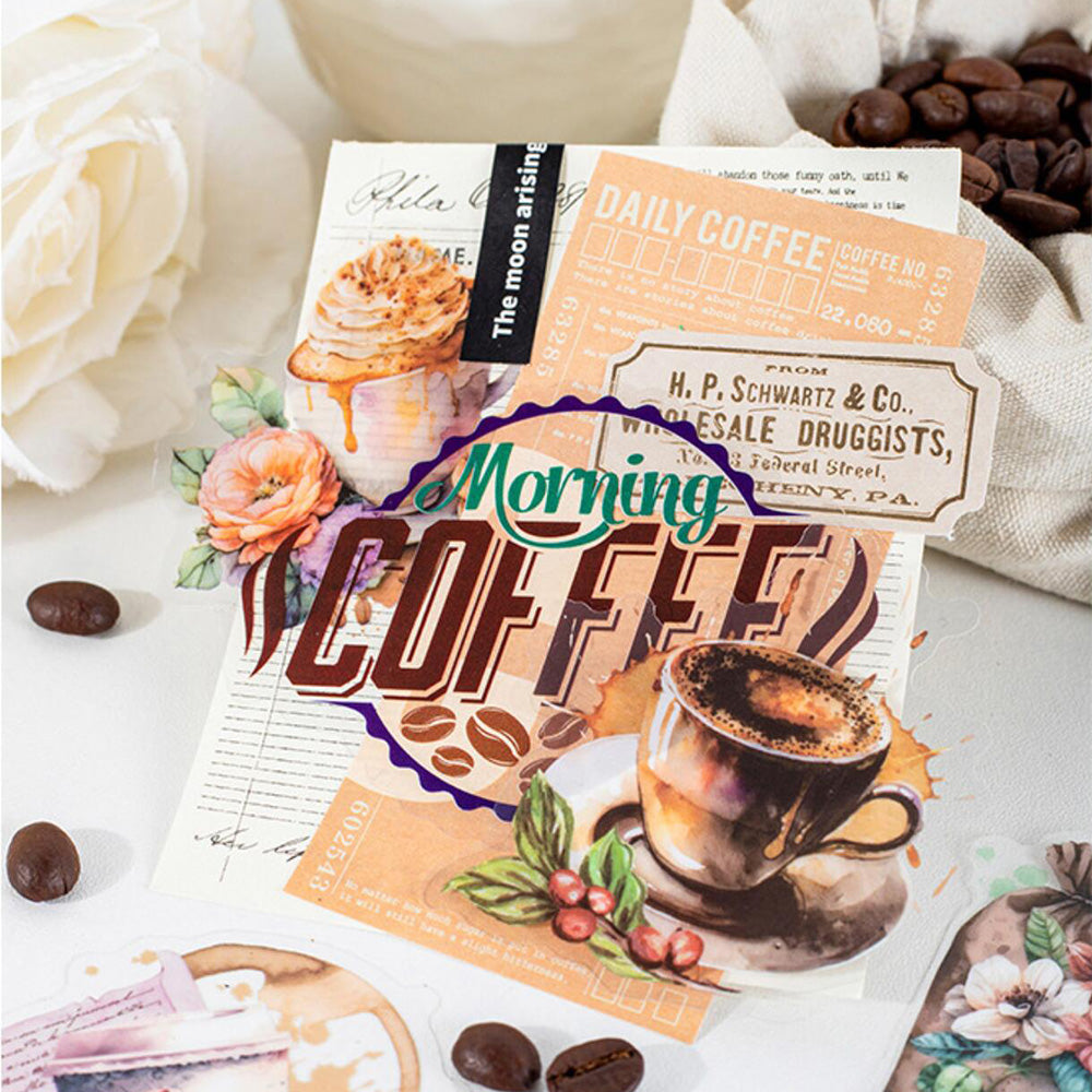 Coffee Theme Stickers for Scrapbooking and Journaling – ViVi Stationery
