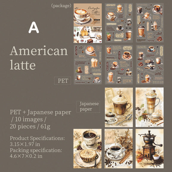 Coffee Theme Pre-cut Sticker Book – ViVi Stationery