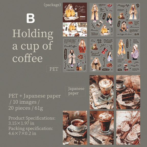 Coffee Theme Pre-cut Sticker Book – ViVi Stationery