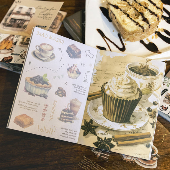 Coffee Theme Pre-cut Sticker Book – ViVi Stationery