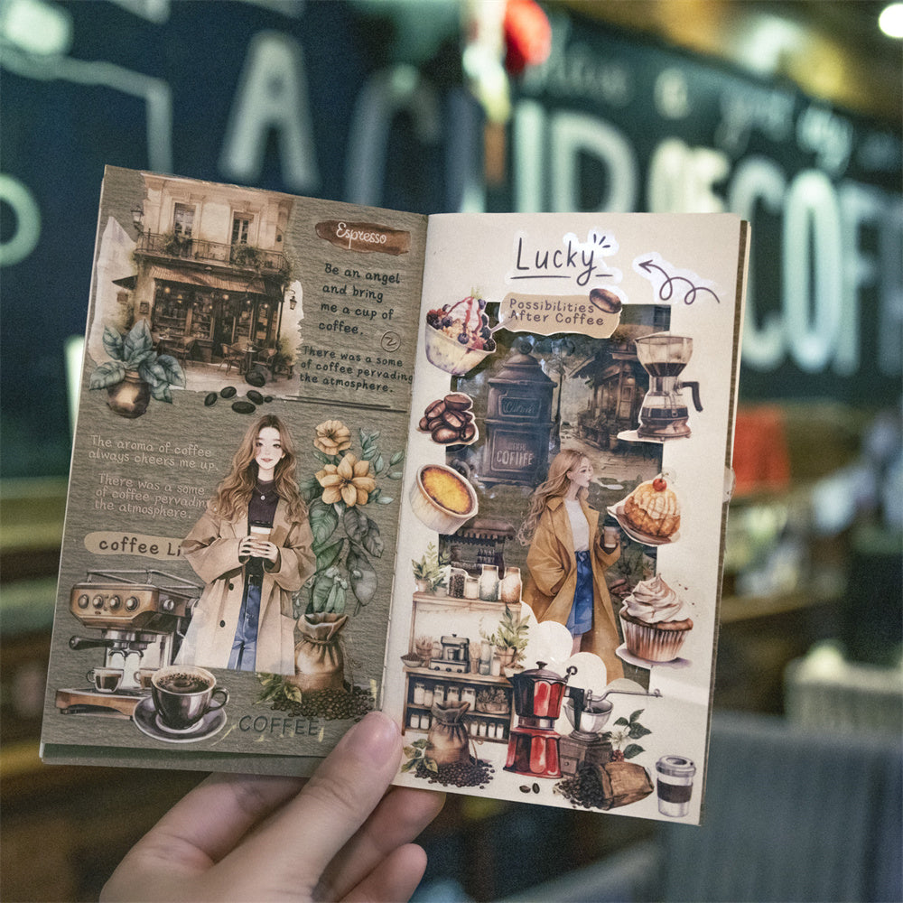 Coffee Theme Pre-cut Sticker Book – ViVi Stationery