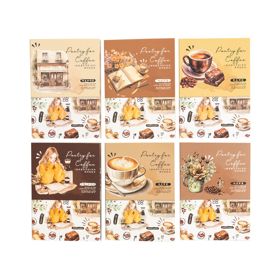 Coffee Theme Pre-cut Sticker Book – ViVi Stationery