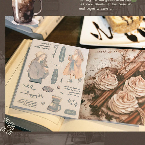 Coffee Theme Pre-cut Sticker Book – ViVi Stationery