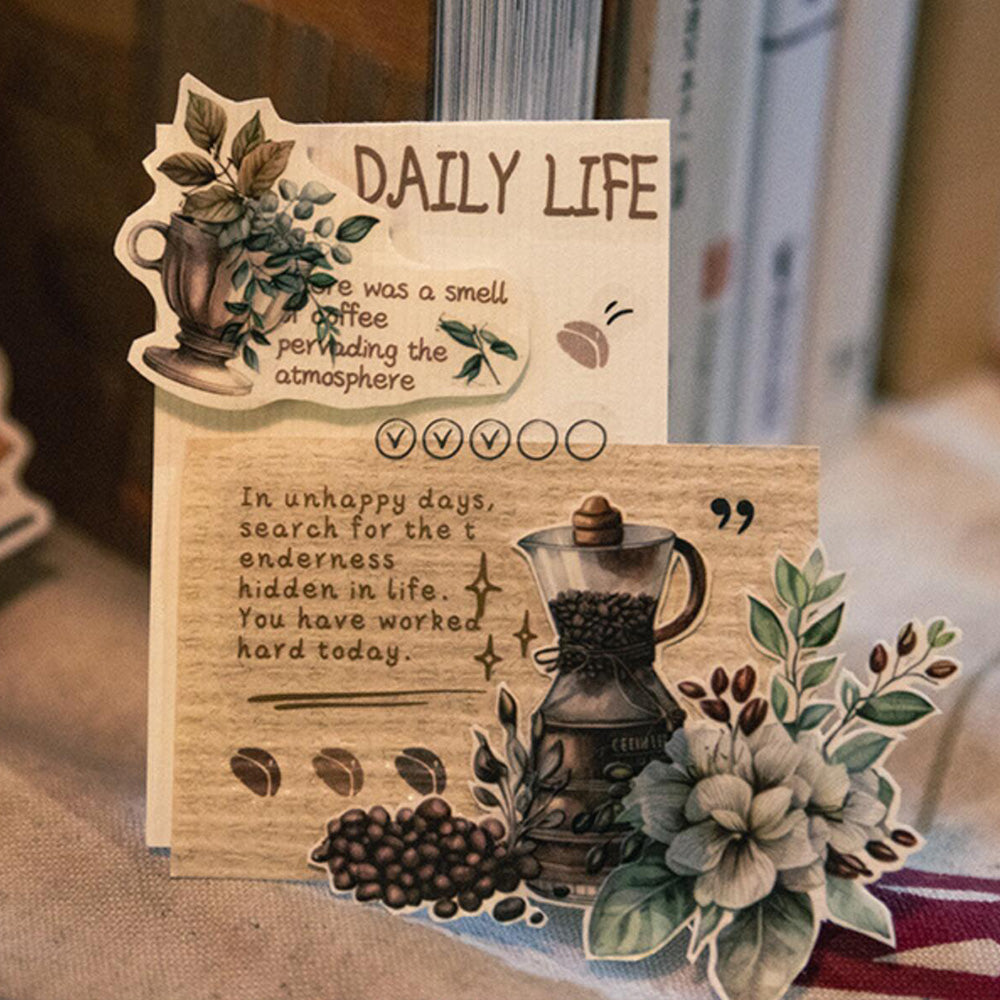 Coffee Theme Pre-cut Sticker Book – ViVi Stationery