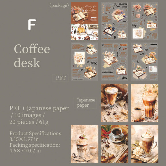 Coffee Theme Pre-cut Sticker Book – ViVi Stationery