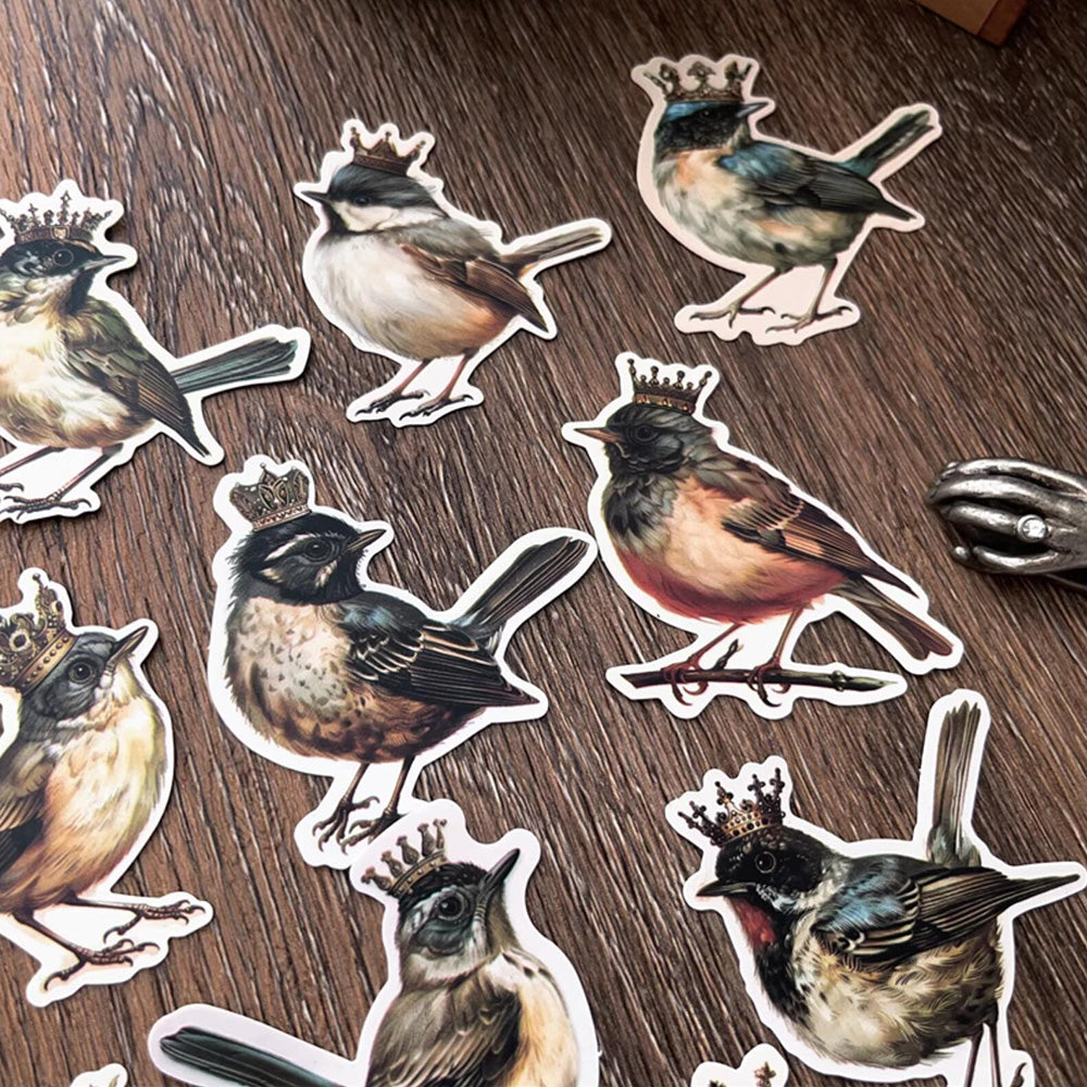 Vintage Crown Bird Sticker – ViVi Stationery