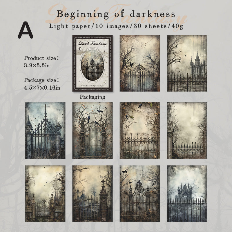 Dark Fantasy Scrapbook Paper – ViVi Stationery