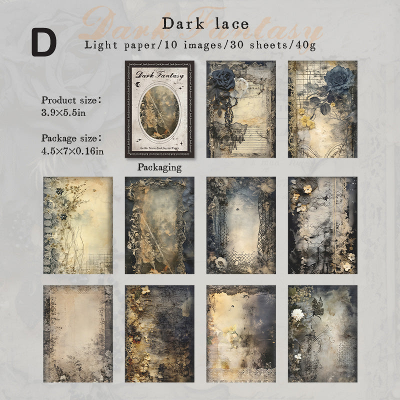Dark Fantasy Scrapbook Paper – ViVi Stationery