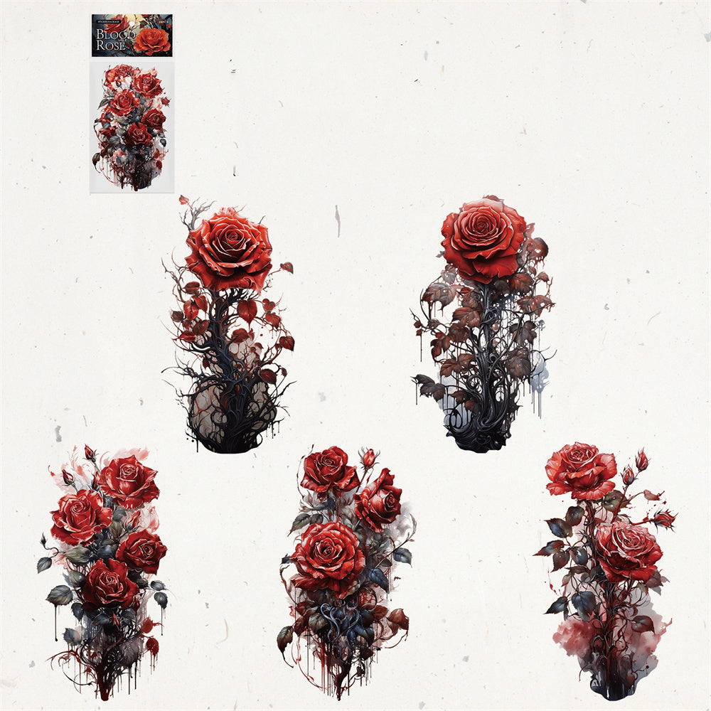 Dark Night Rose Sticker – ViVi Stationery