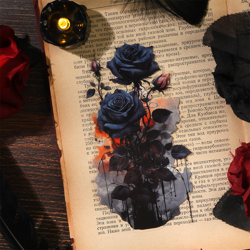 Dark Night Rose Sticker – ViVi Stationery