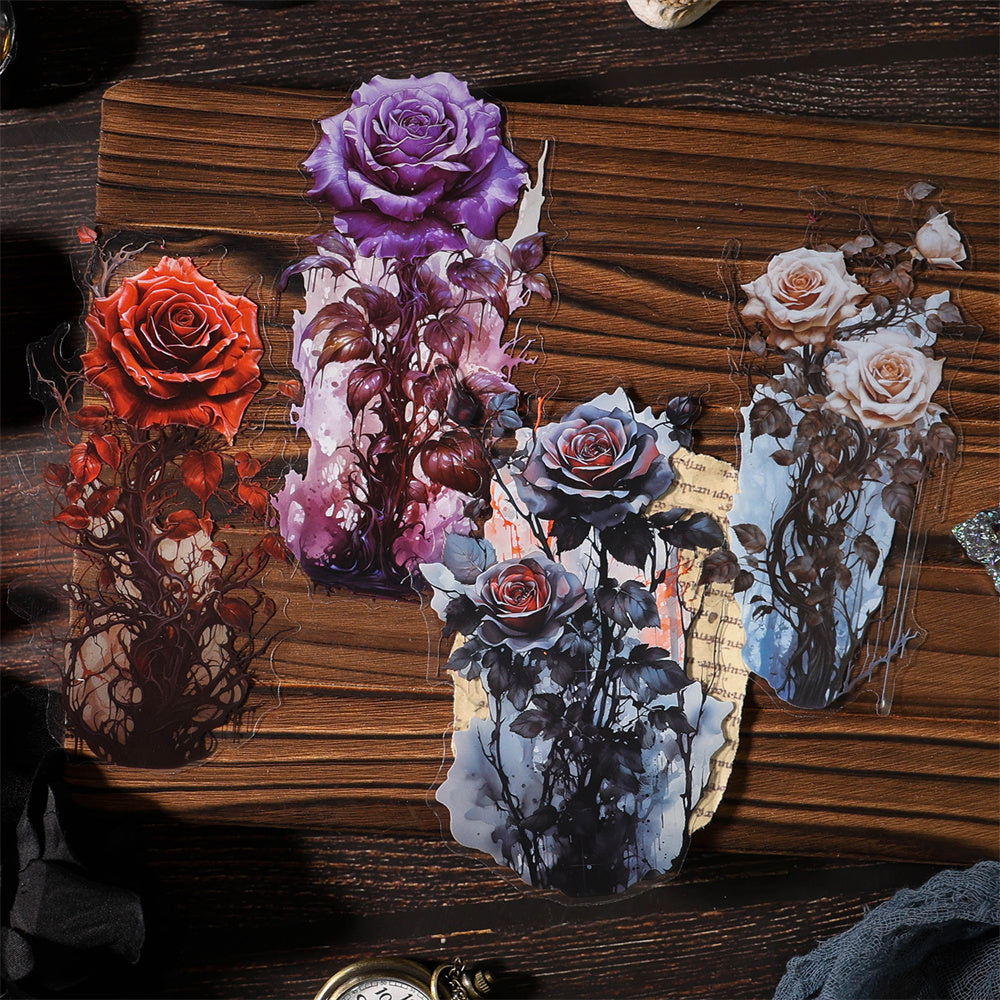 Dark Night Rose Sticker – ViVi Stationery