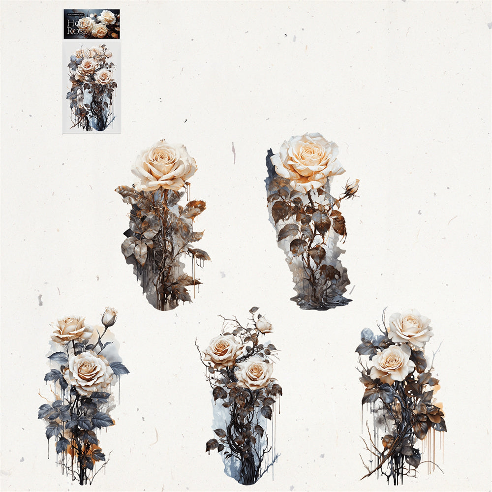 Dark Night Rose Sticker – ViVi Stationery