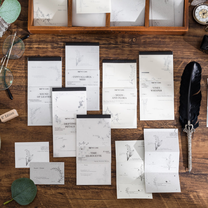 Floral Branch Notepad for Scrapbooking and Journaling – ViVi Stationery