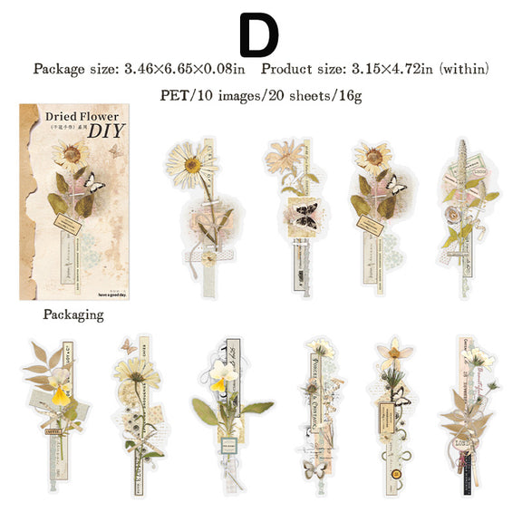 Dried Flower Theme Sticker – ViVi Stationery