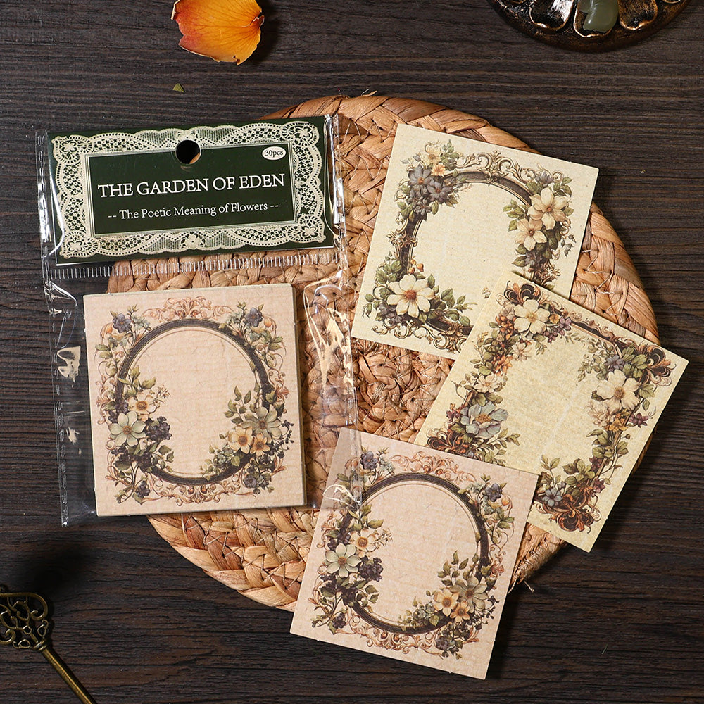 Floral Border Memo Paper – ViVi Stationery