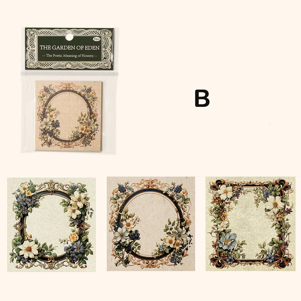 Floral Border Memo Paper – ViVi Stationery