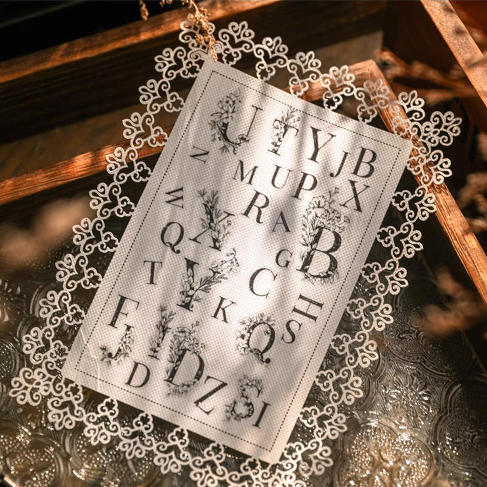 Floral Letter Rub-on Sticker 1 Sheet – ViVi Stationery